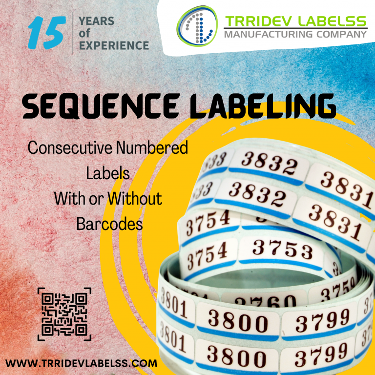 Sequential Number Labels Trridev Labelss